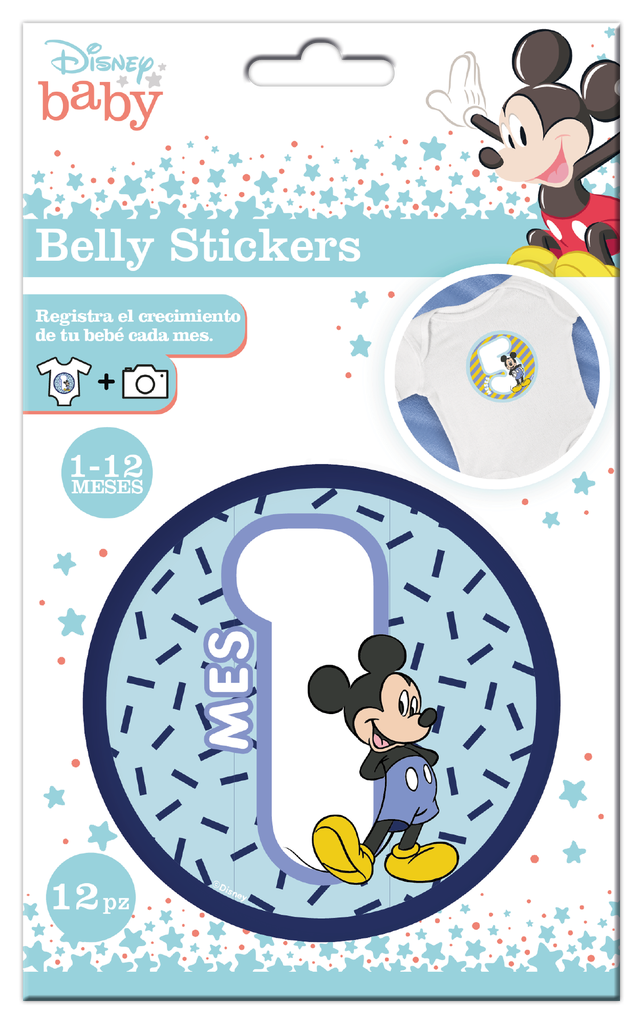 Belly Stickers Mickey Mouse Baby C/12 | PartyStore